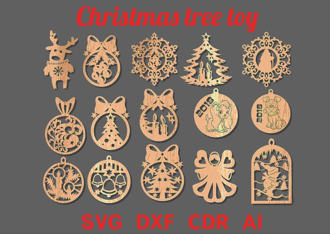 Tree Toy,decorations, Wooden Christmas and Paper Laser Cut CNC File ...