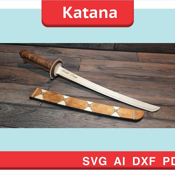 Laser Cut Katana - Etsy