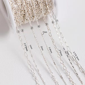 Bulk Sterling Silver Chain, Water Wave Chains, Paperclip Chains, Heart ...