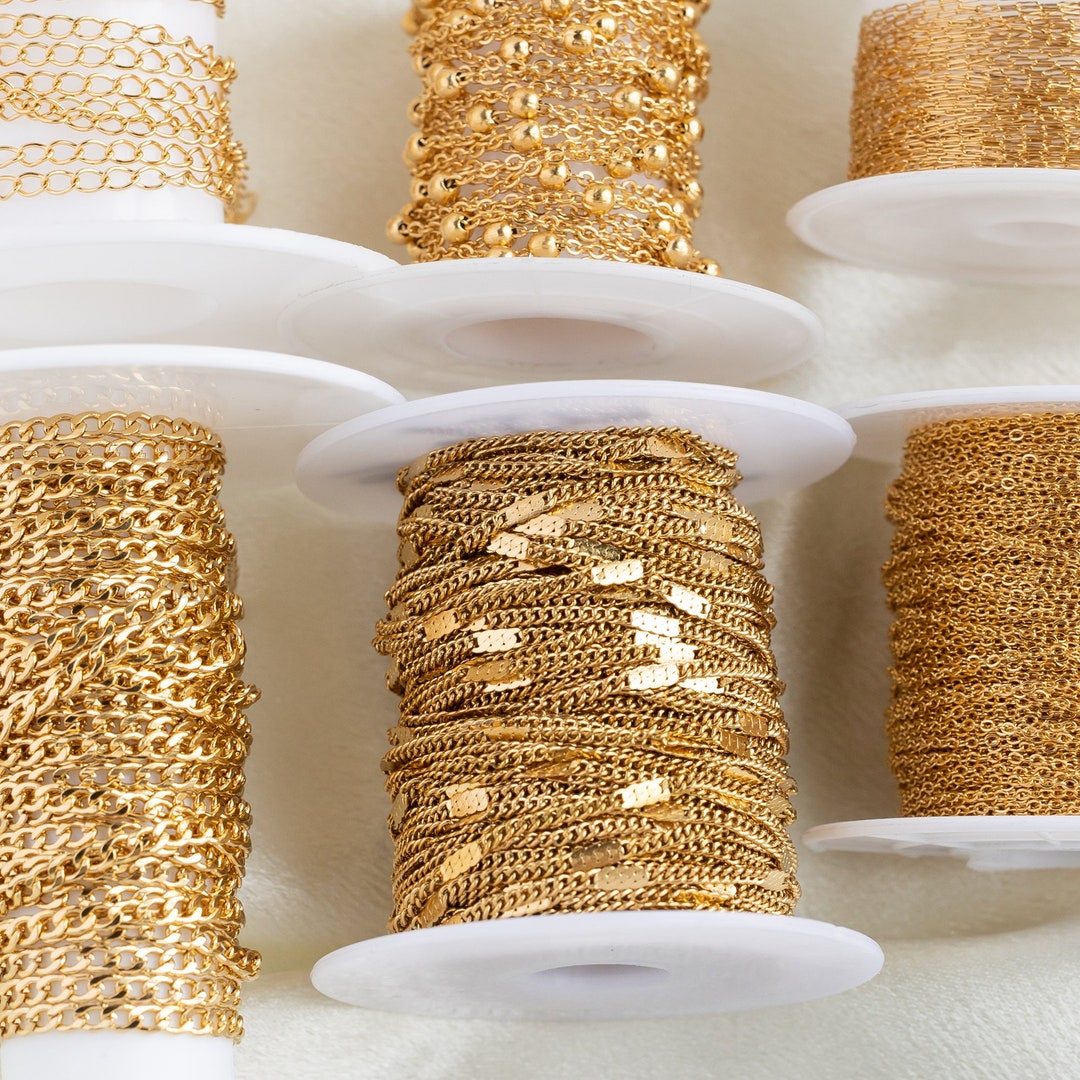 Bulk Stainless Steel Chain, 18k Gold Plated Chain, Bulk Chain ...