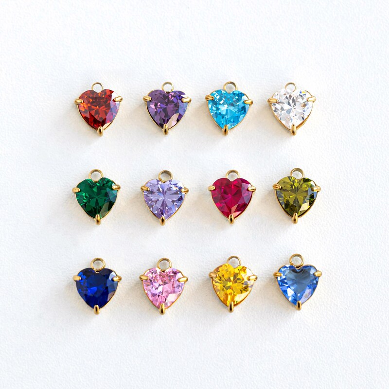 Heart Birthstone - Etsy