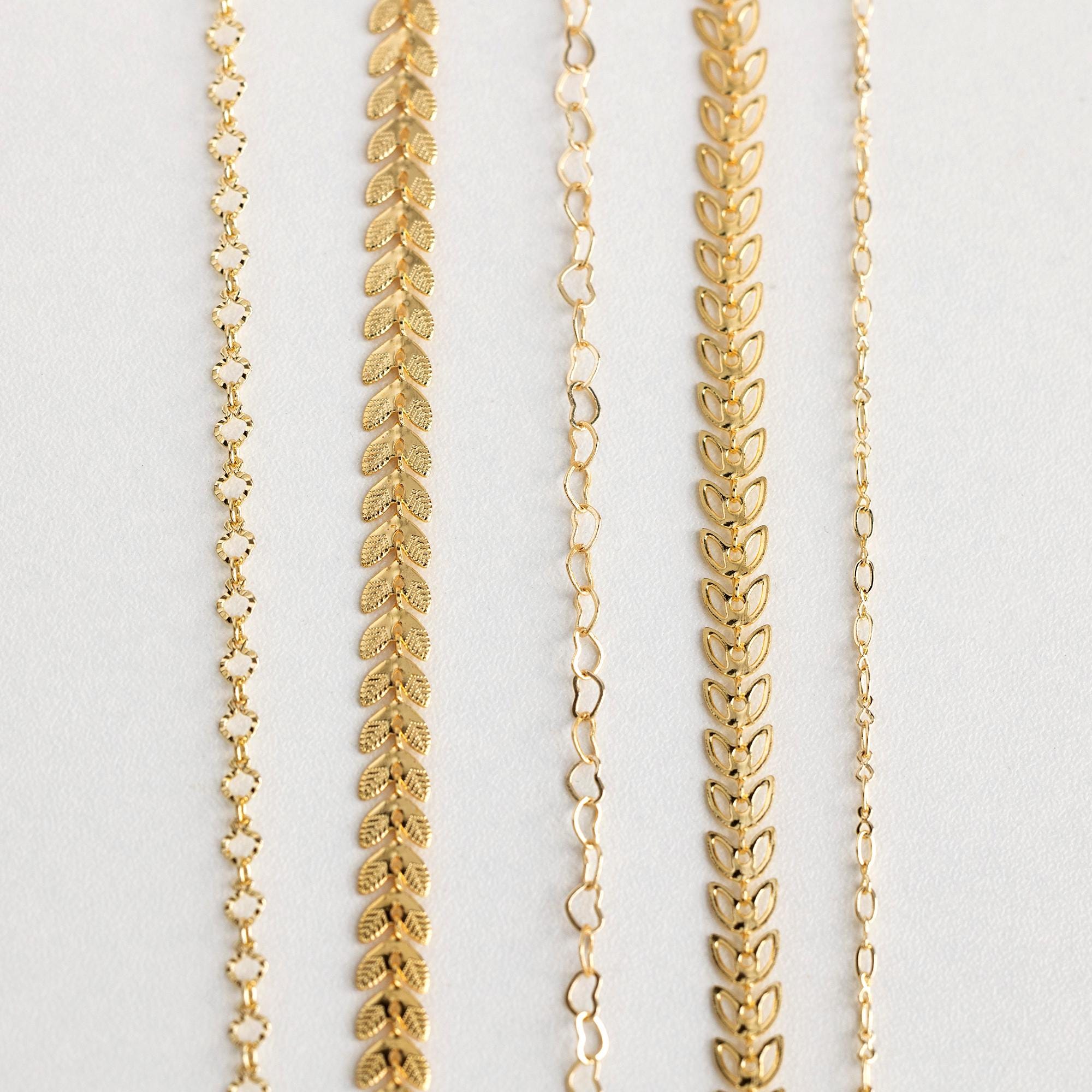 14K Gold Plated Chain, Wholesale Bulk Chain for Jewelry Supplies - Etsy