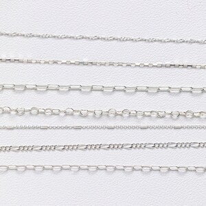 Bulk Sterling Silver Chain, Water Wave Chains, Paperclip Chains, Heart ...