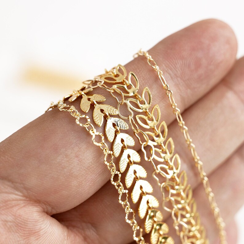 14K Gold Plated Chain, Wholesale Bulk Chain for Jewelry Supplies - Etsy