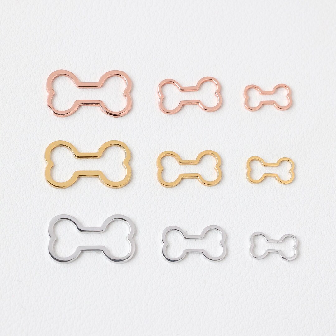 S925 Dog Bone Charm, Dog Bone Connector, Sterling Silver Dog Bone Charm ...