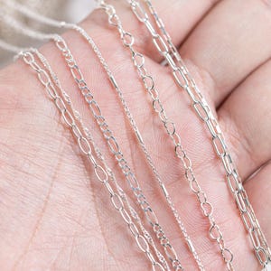 Bulk Sterling Silver Chain, Water Wave Chains, Paperclip Chains, Heart ...