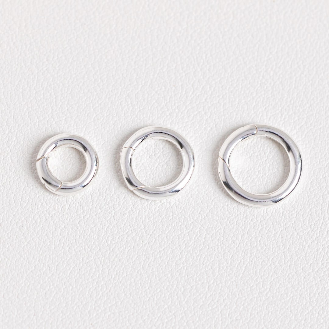 S925 Circle Clasp, Round Carabiner Clasp, Carabiner Lock Connector ...