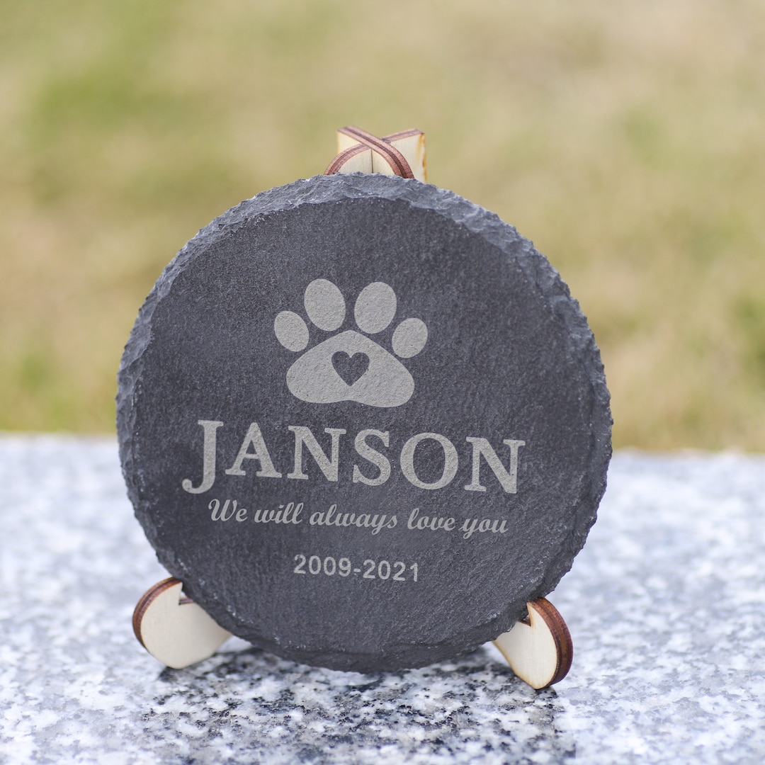 Custom Pet Memorial Stone, Personalized Engraved Memorial Pet Stone ...