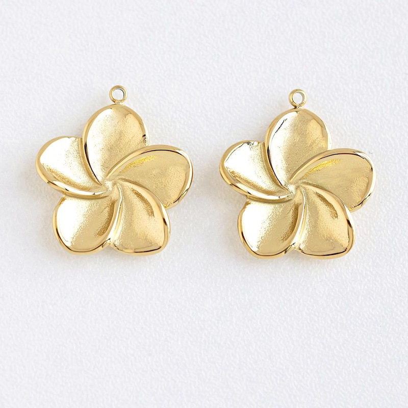 Gold Flower Charm - Etsy