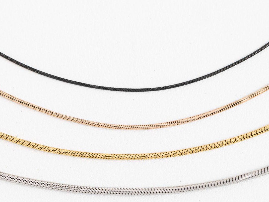 Bulk Stainless Steel Round Snake Chain Necklace, Round Snake Necklace ...