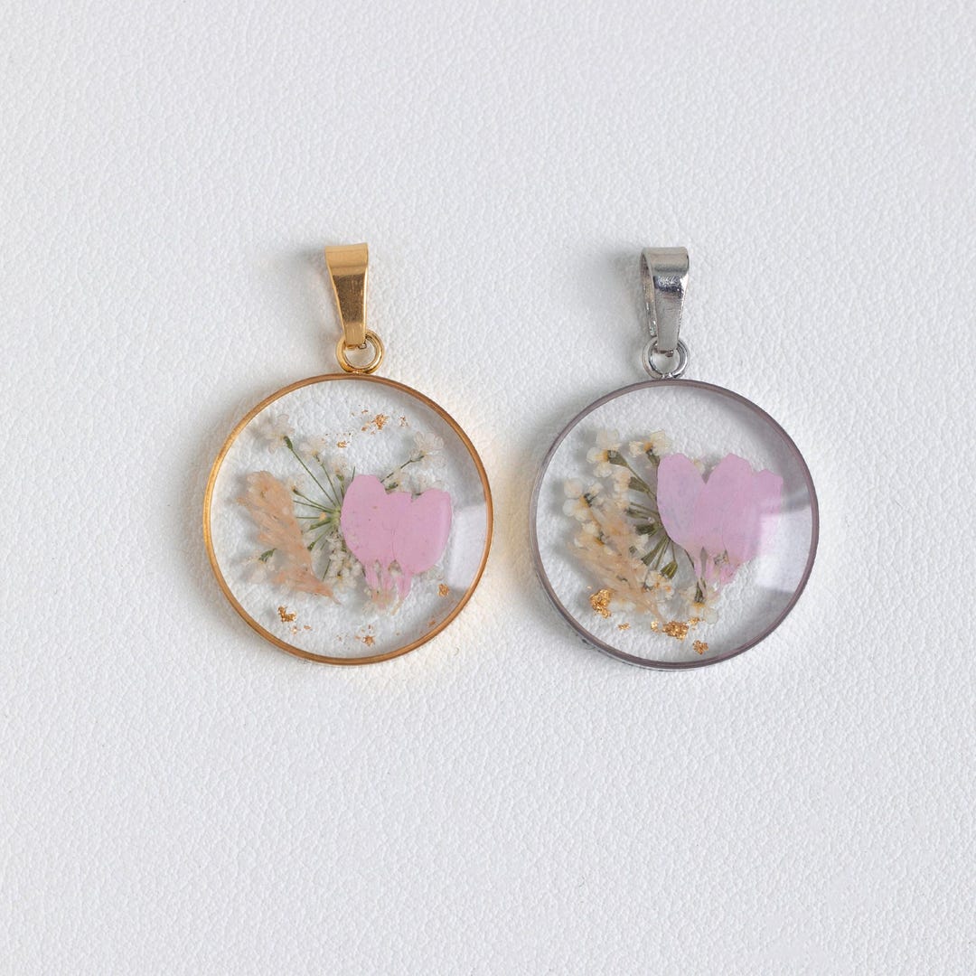 Real Carnation Pendant, Pressed Carnation Pendant, Pressed Flower ...