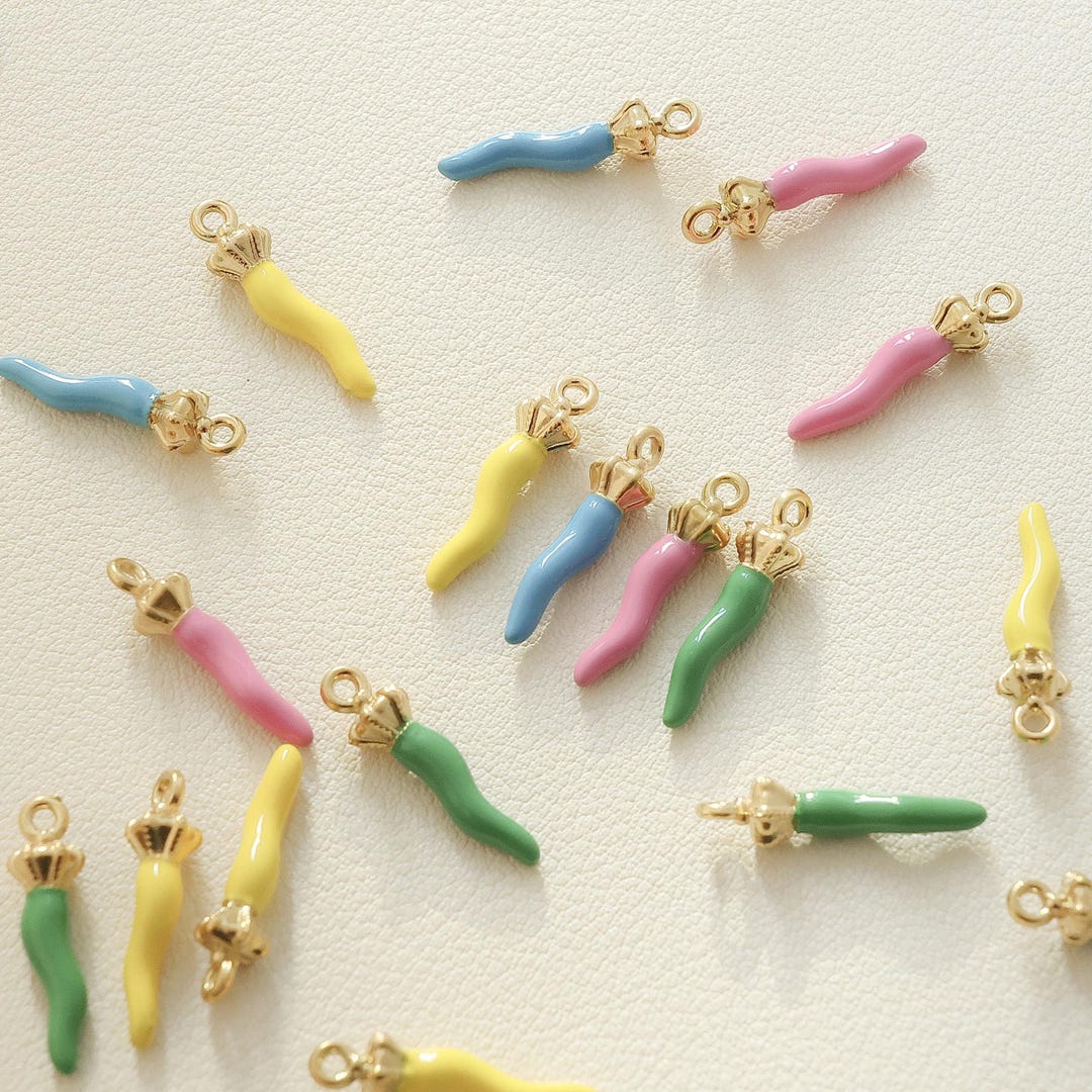 Colorful Enamel Chili Pepper Charm: DIY Jewelry Making Supply - Etsy