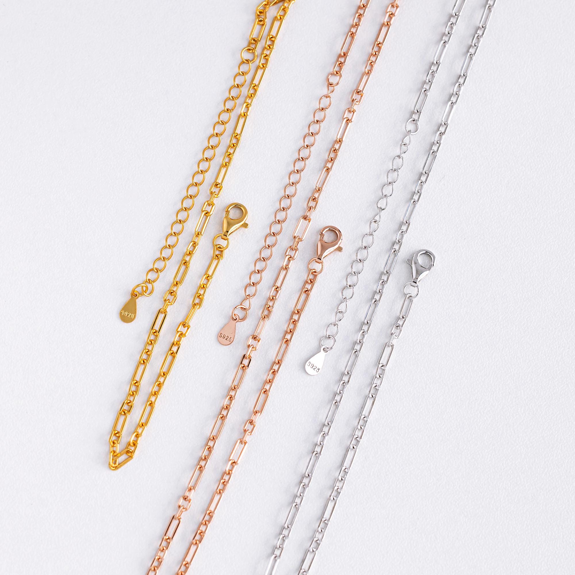 S925 Rose Gold Necklace Etsy