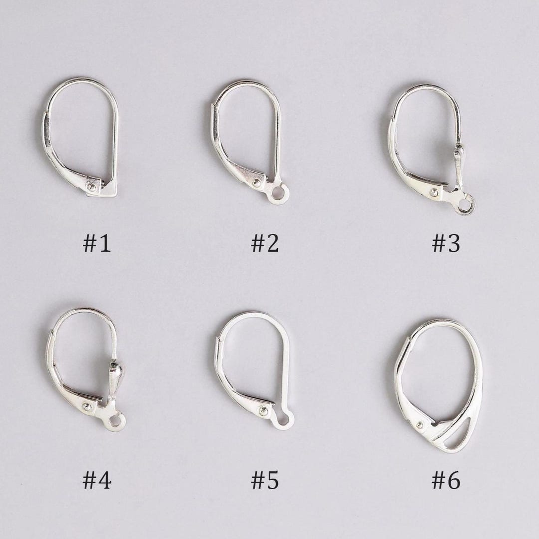 925 Sterling Silver Leverback Earring Hooks, DIY Earring Findings - Etsy