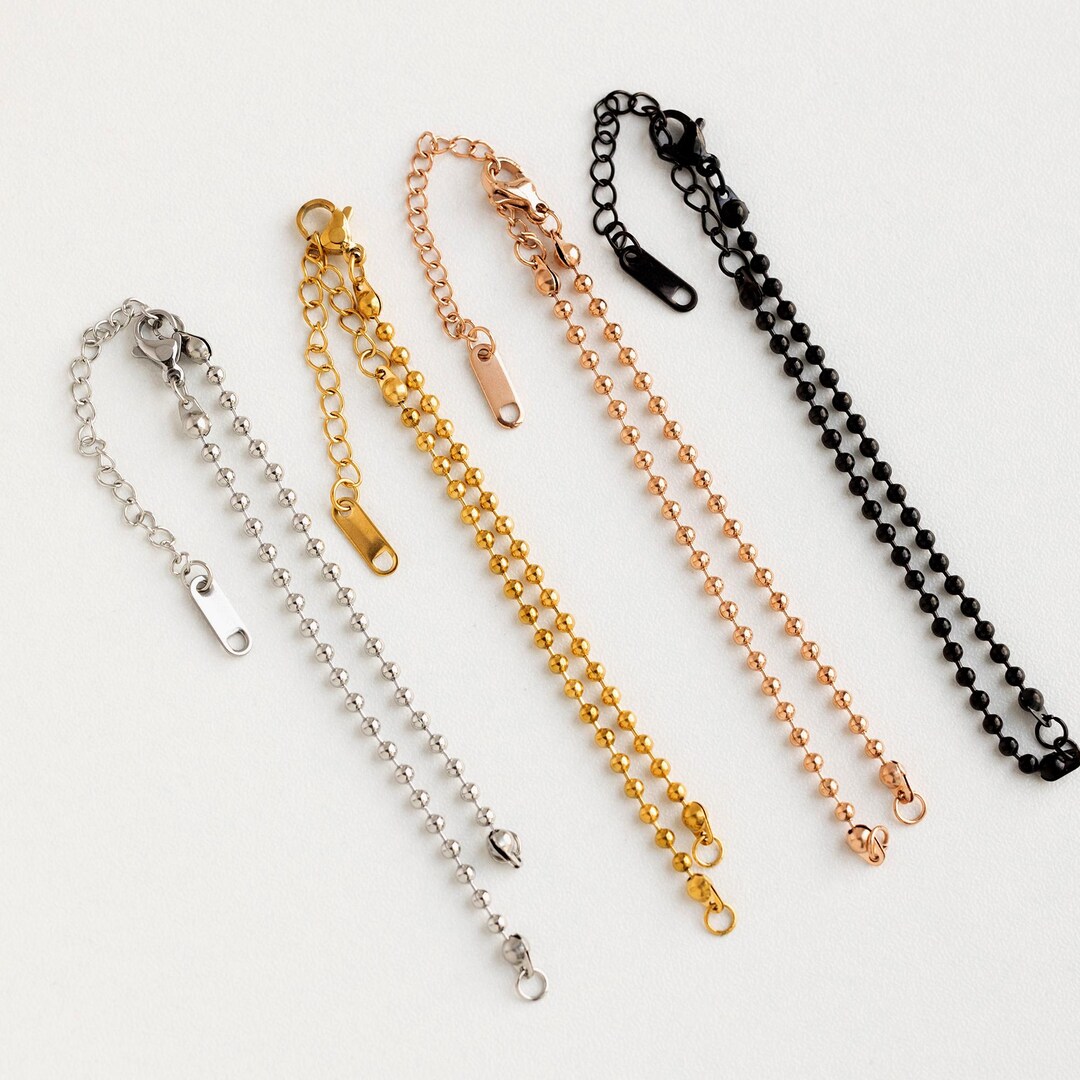 18K Gold Plated Adjustable Chain, Half-finished Adjustable Bracelet ...