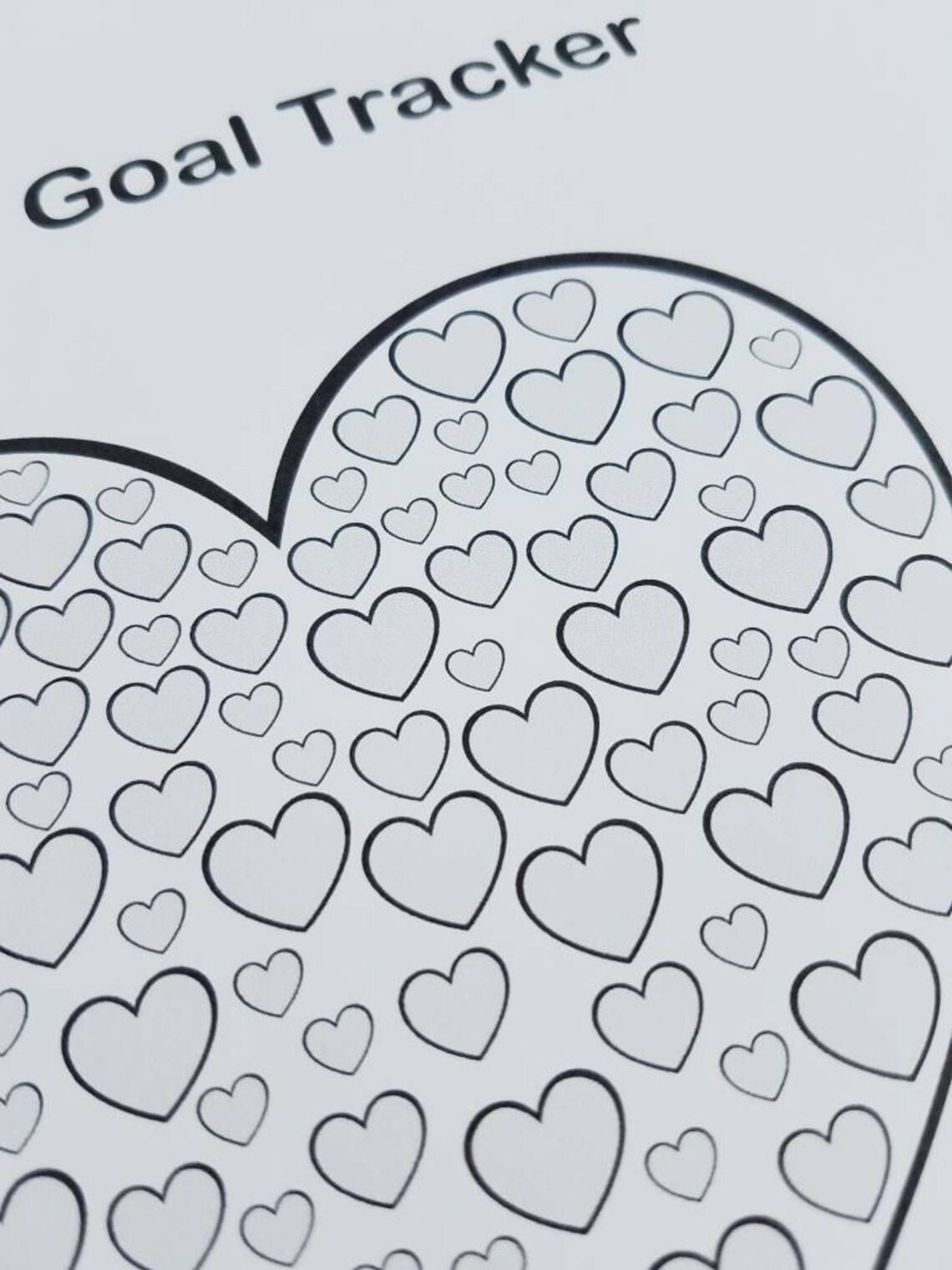 100 Day Goal Tracker: Heart Coloring Page (PDF Digital Download) - Etsy