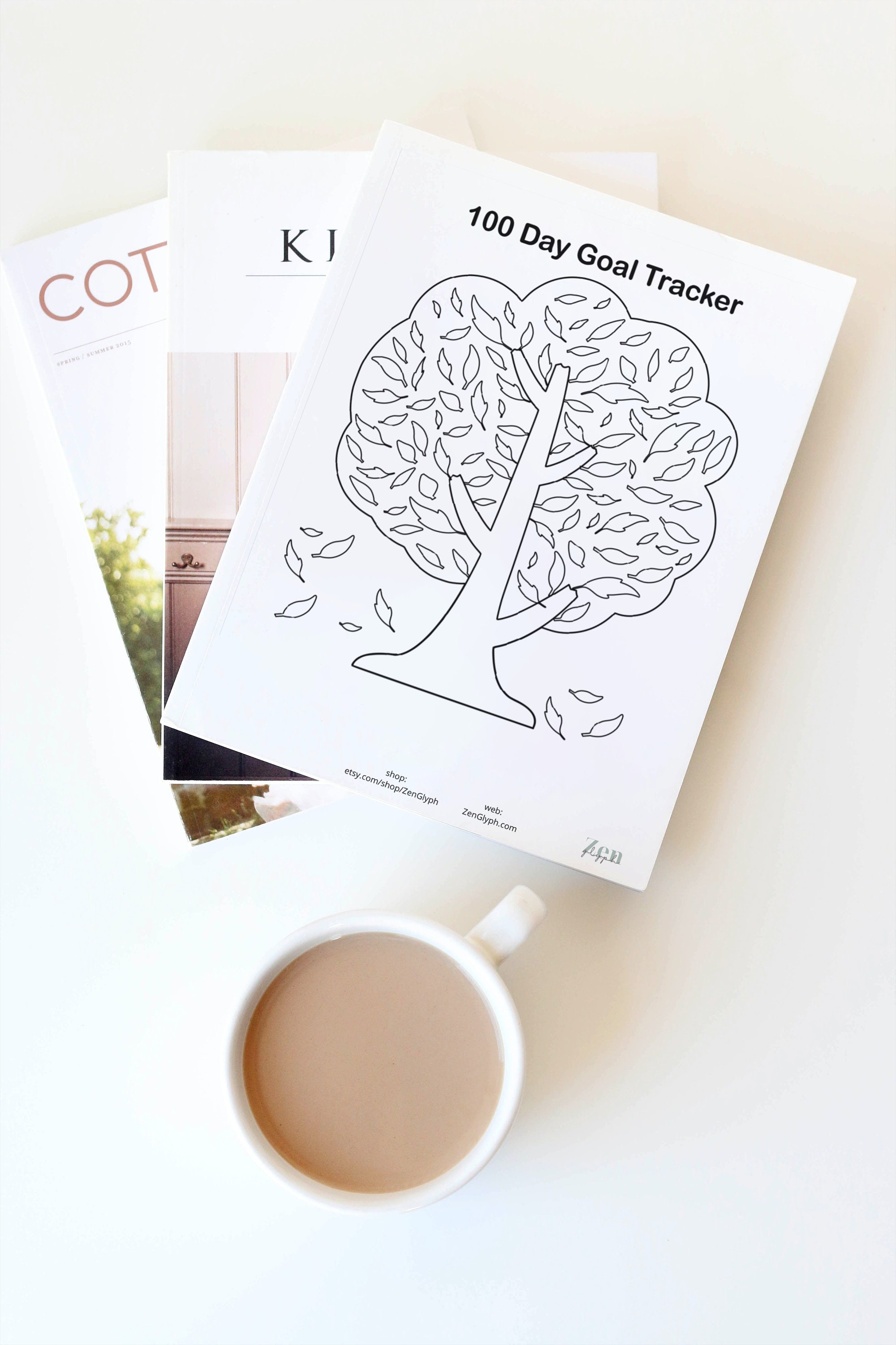 Fall Leaves 100 Day Goal Tracker: Coloring Page (digital Download) - Etsy