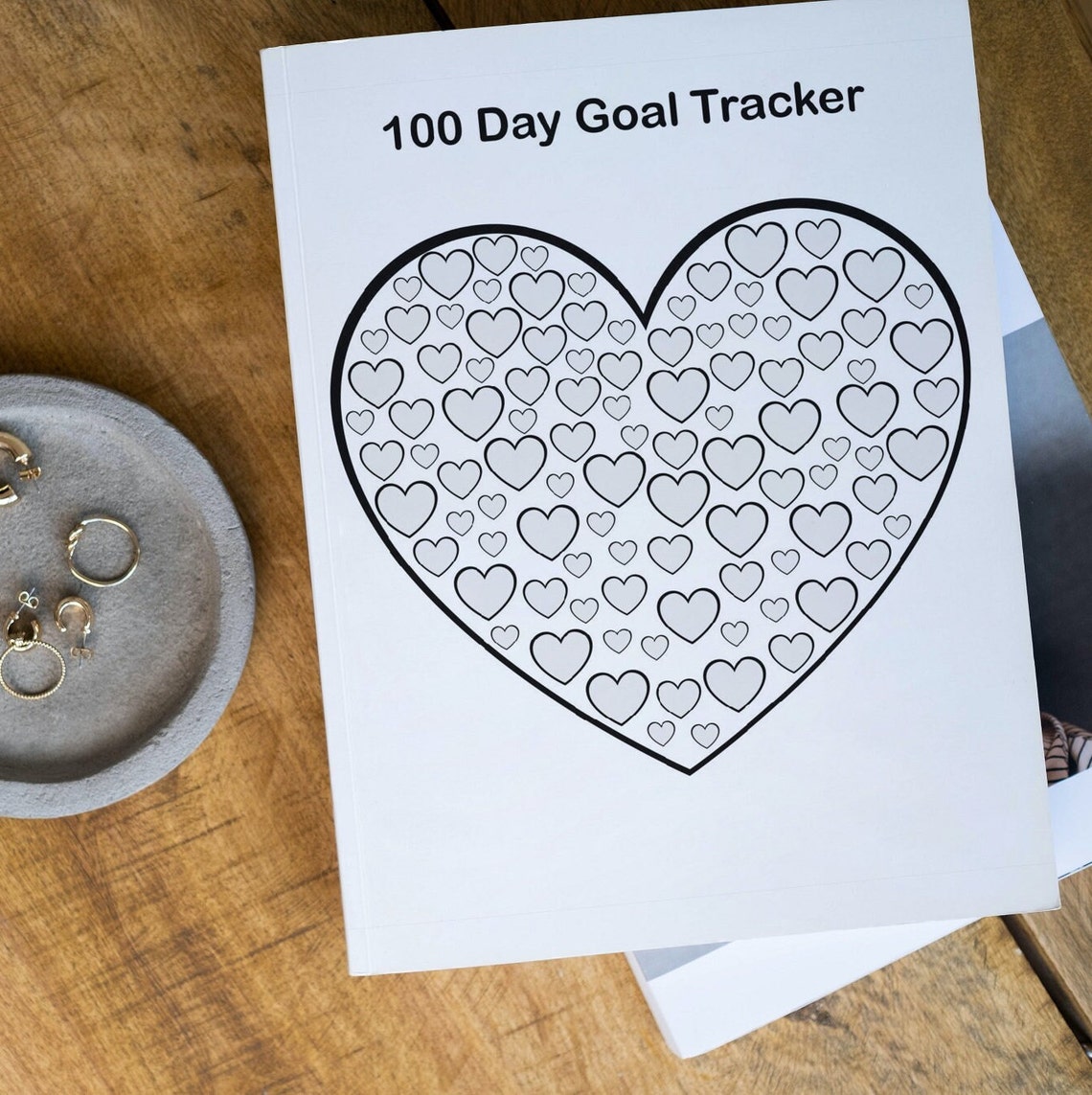 100 Day Goal Tracker: Heart Coloring Page (PDF Digital Download) - Etsy