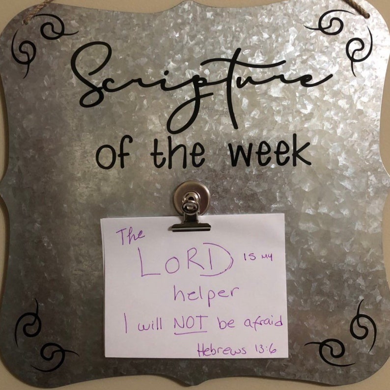 Scripture of the Week - Plaque - Christian Decor - Bible Verse ...