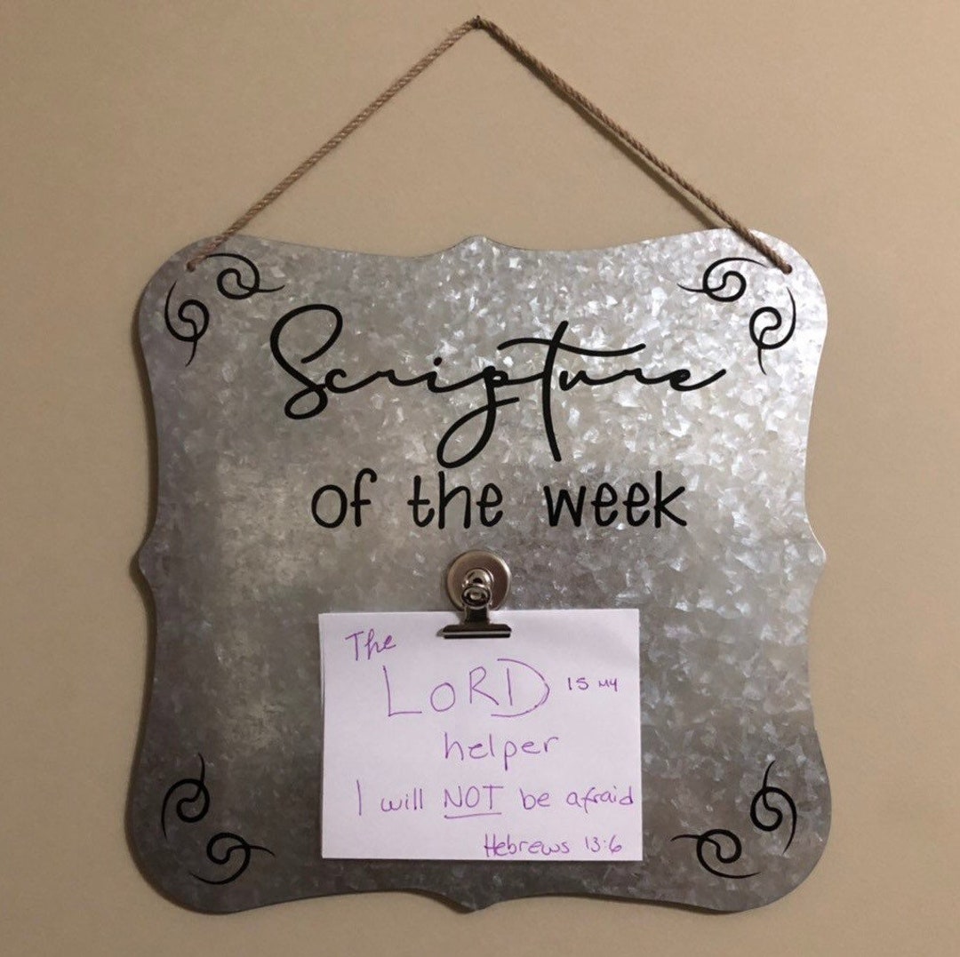 Scripture of the Week - Plaque - Christian Decor - Bible Verse ...
