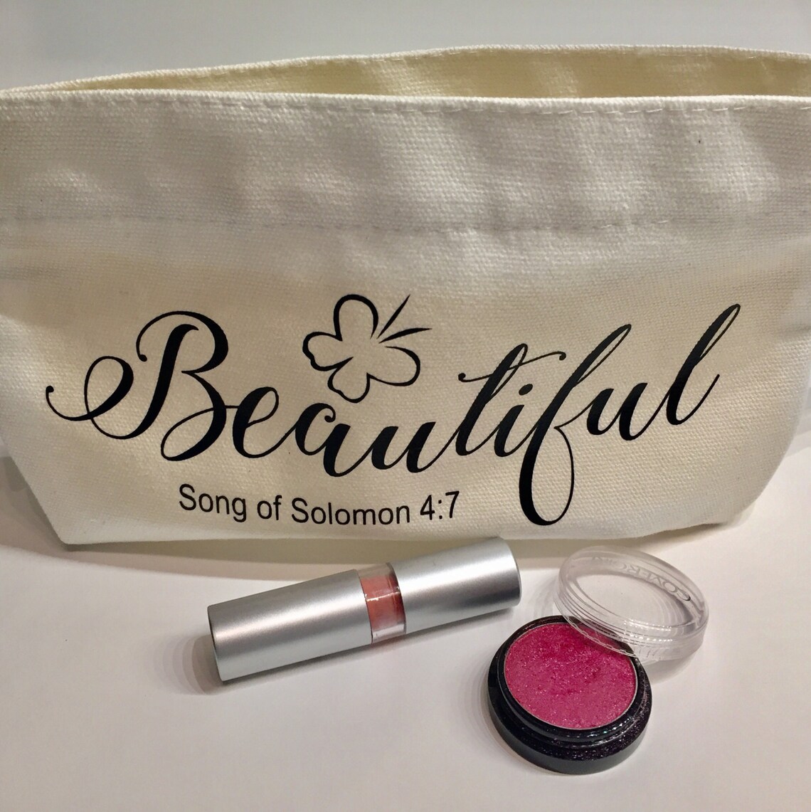 Beautiful Christian Makeup Bag Song of Solomon 4:7 - Etsy