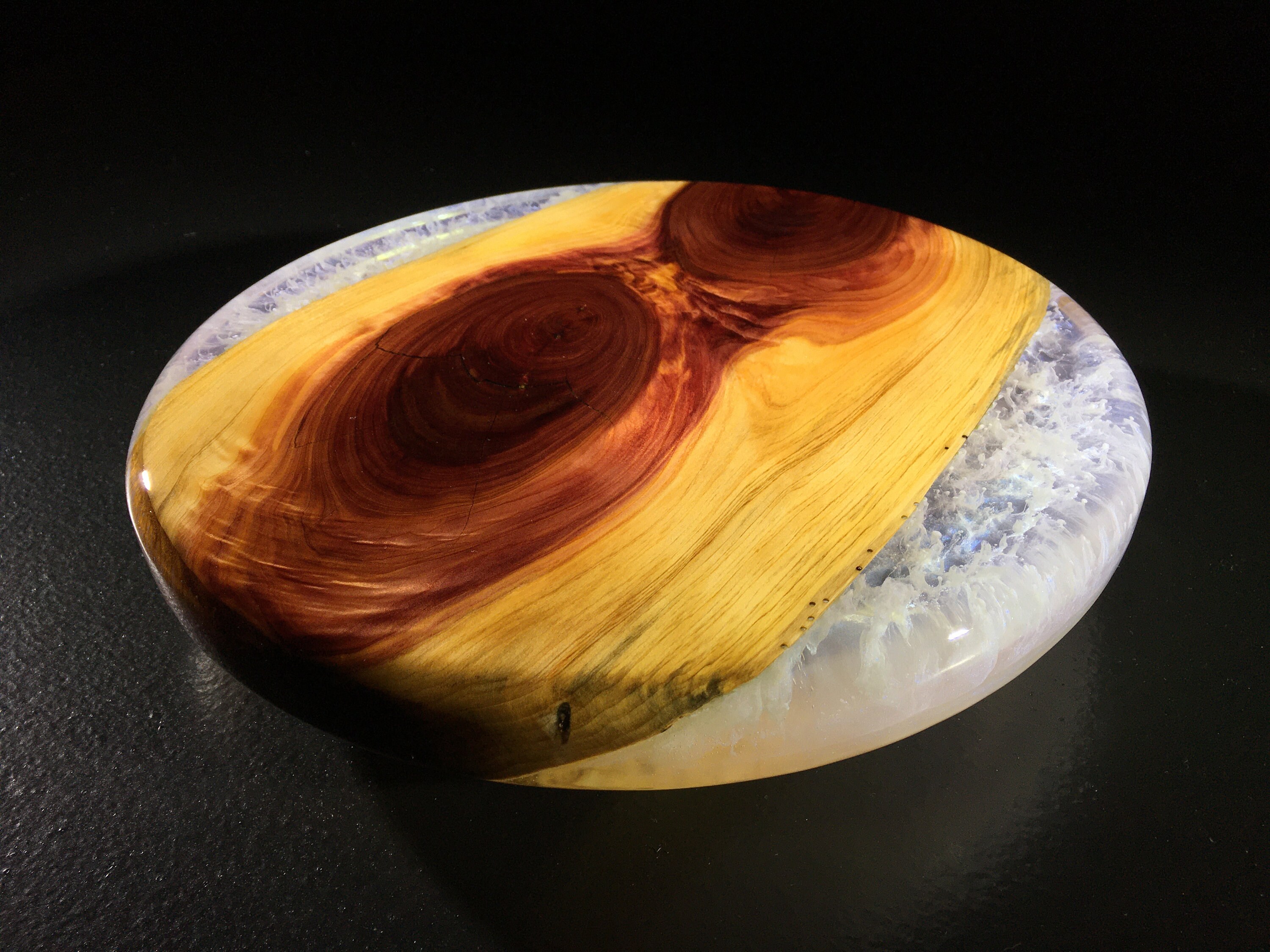 12 Round Red Cedar Epoxy Table Centerpiece Table Art Display Board ...