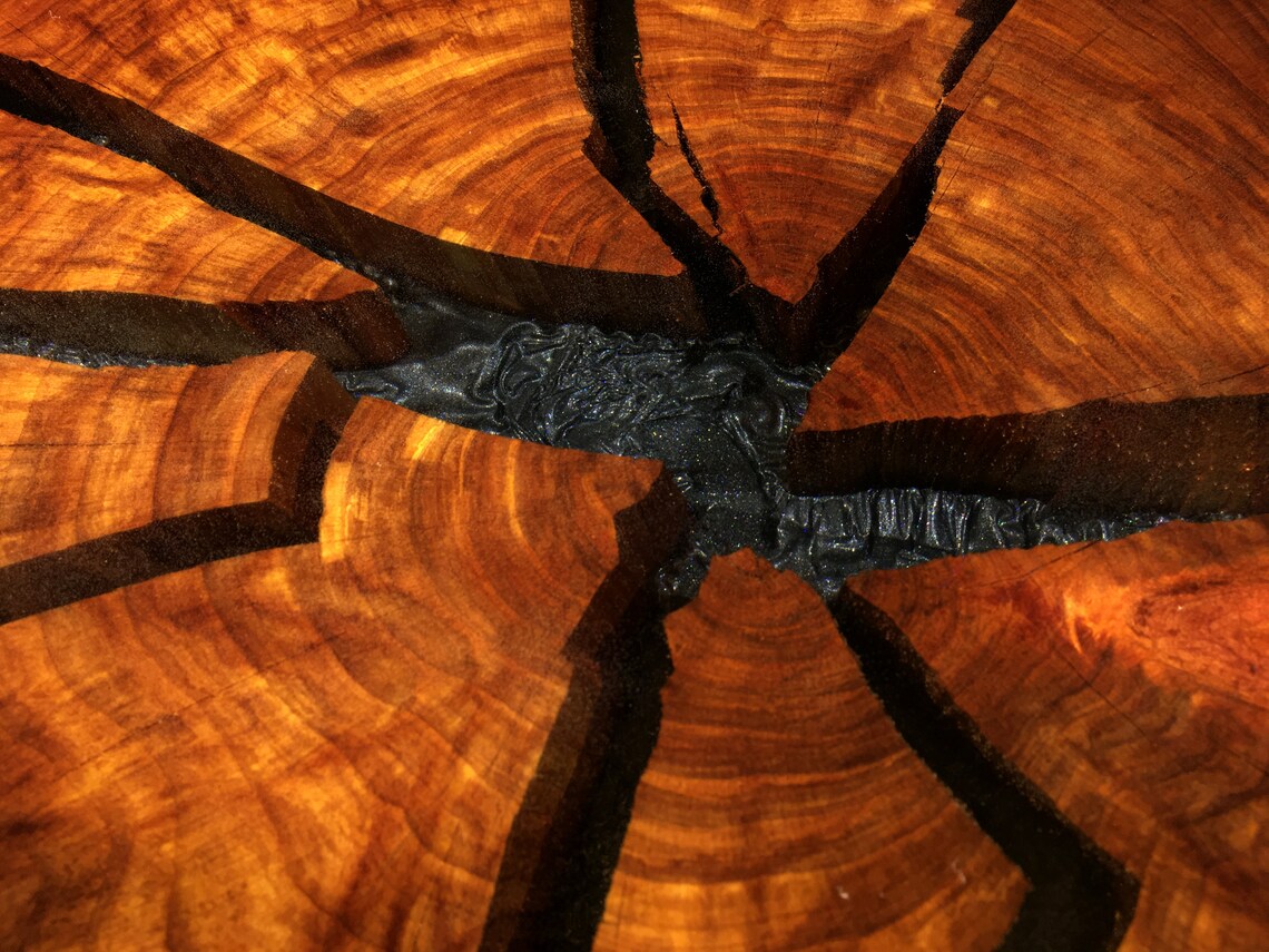 20 Round Red Cedar End Table Wood Slab Epoxy Side Table Amazing Wood ...