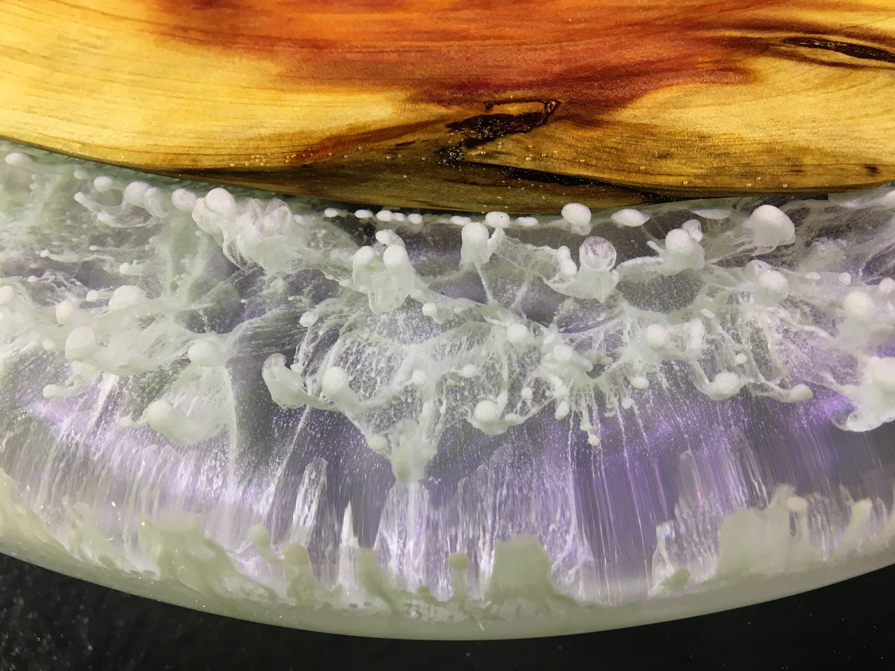 12 Round Red Cedar Epoxy Table Centerpiece Table Art - Etsy