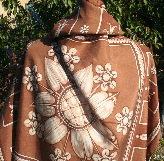 CASSANDRE Paris silk scarf. Vintage. Made in France. … - Gem