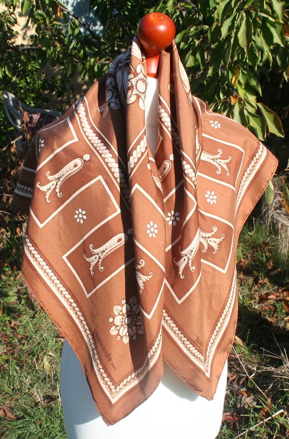 CASSANDRE Paris silk scarf. Vintage. Made in France. … - Gem