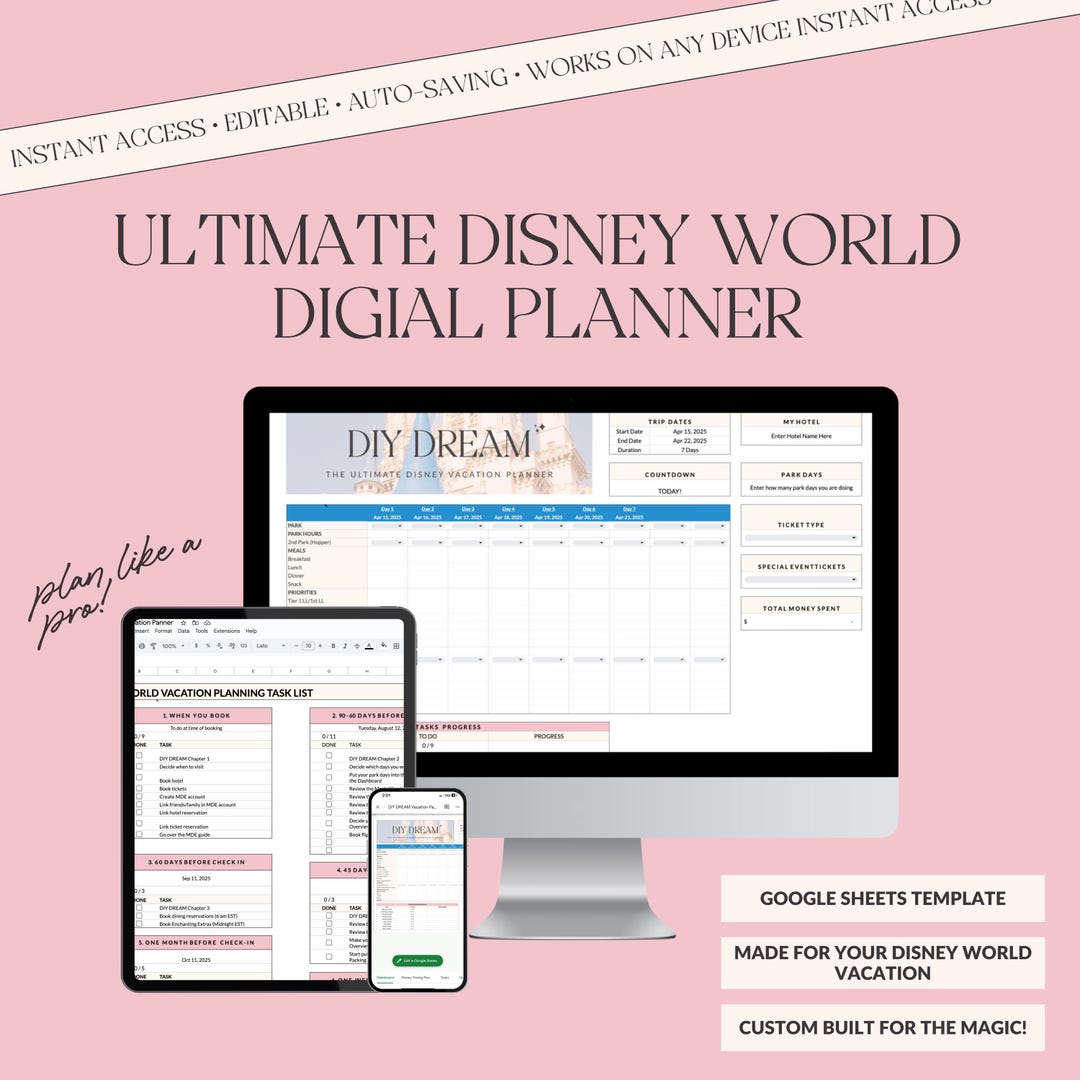 Disney World Digital Planner | Disney World Vacation Planner ...