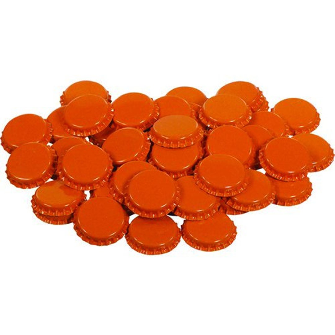 50 Orange Bottle Caps - Etsy