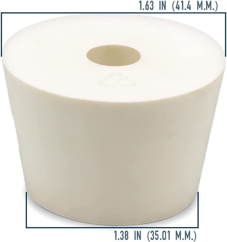 Drilled Rubber Stopper 8 4 Pack Carboy Bung - Etsy