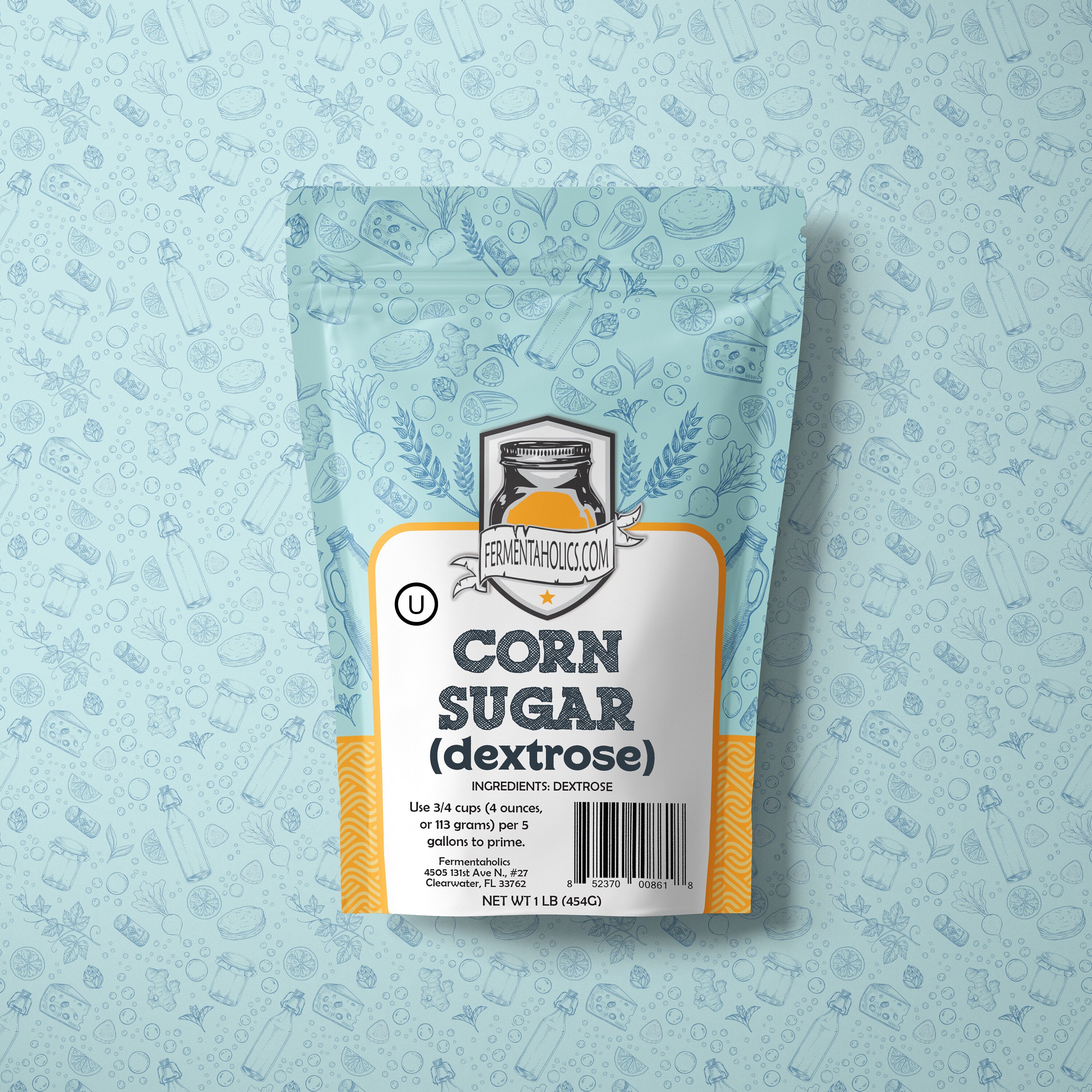 Fermentaholics Dextrose Corn Sugar for Brewing Dextrose Powder 1lb Bag ...