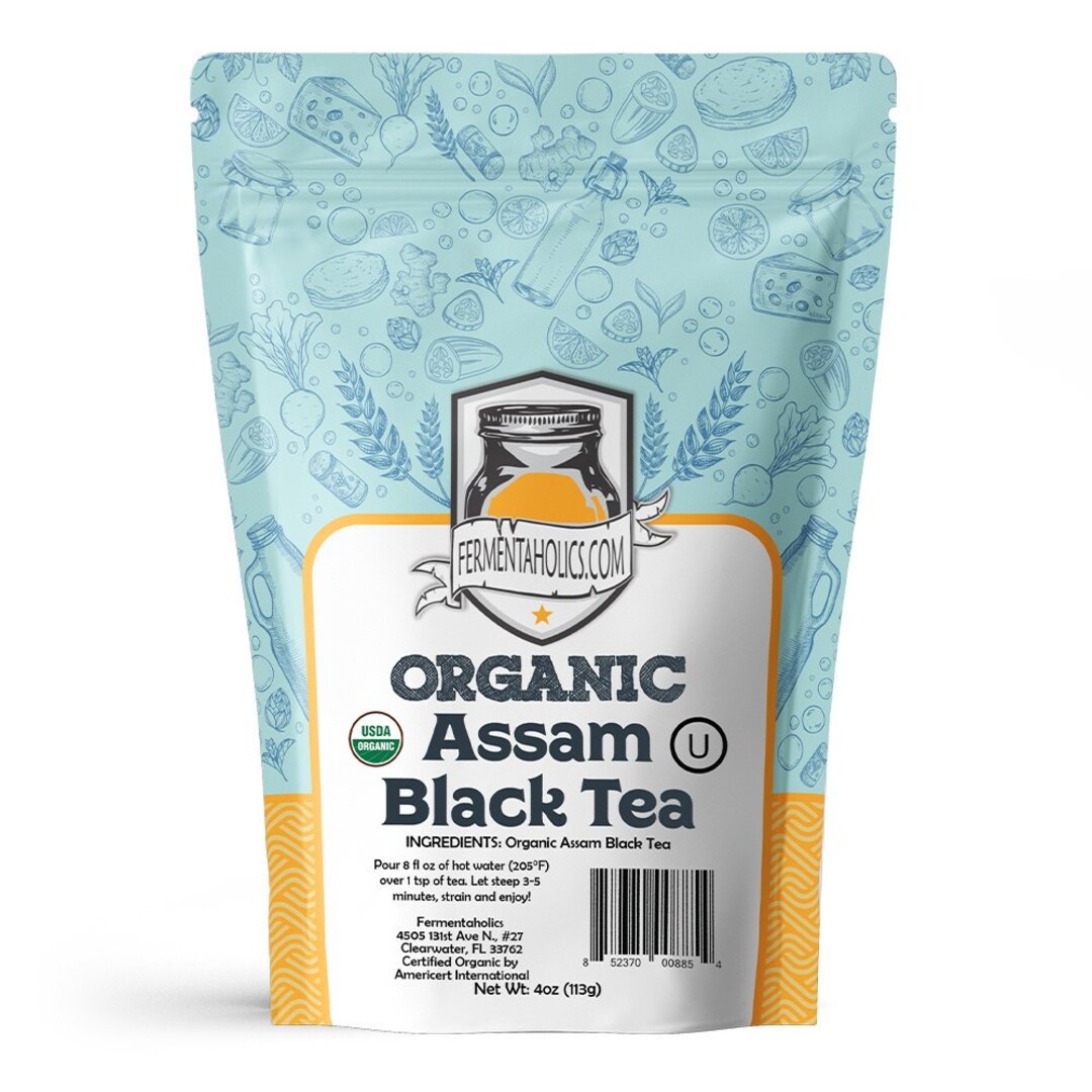 Fermentaholics Assam Black Tea Organic Loose Leaf Tea 4 Oz Package - Etsy