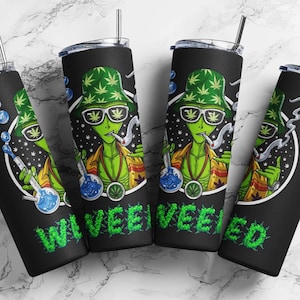 20oz Skinny Tumbler Sublimation Design, Weed Leaf Tumbler Wrap PNG ...