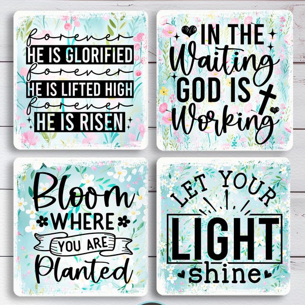 Bible Verse Coasters - Etsy