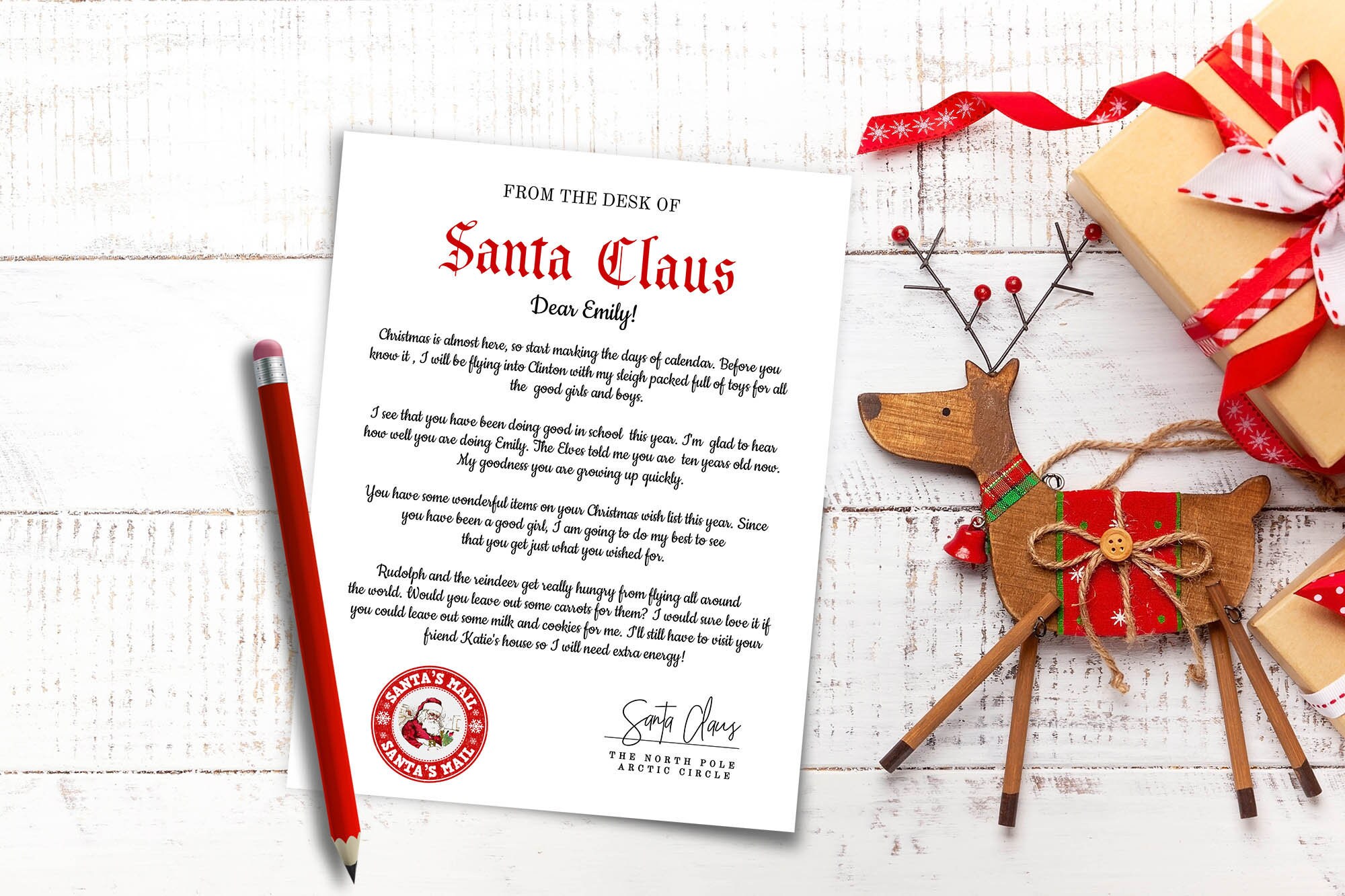 Desk Of Santa Template
