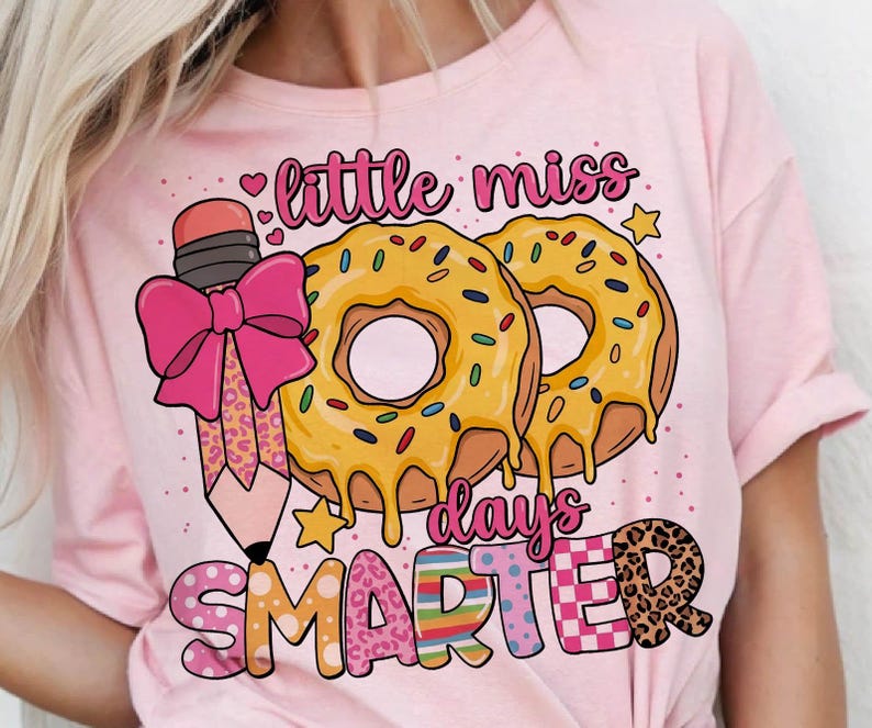 100 Days of School Png, Little Miss 100 Days Smarter, Teacher and ...