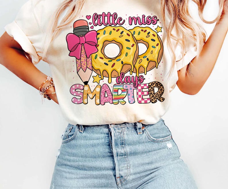 100 Days of School Png, Little Miss 100 Days Smarter, Teacher and ...