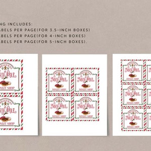 Mini North Pole Donut Shop, Elf Delivery Pizza Box Label, Overnight ...