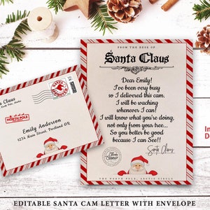 Editable Santa Cam Letter Template: North Pole Express (digital ...