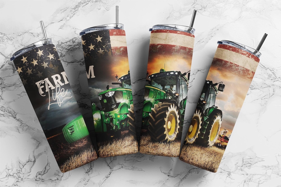 Farm Tractor 20oz Skinny Tumbler, Sublimation Designs for Straight Png ...