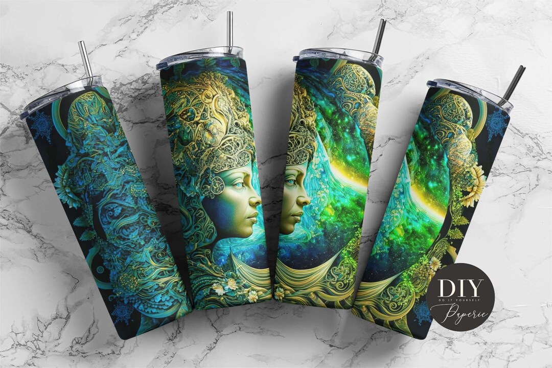 Green Forest Spirit 20oz Skinny Tumbler Sublimation Design, Goodness ...