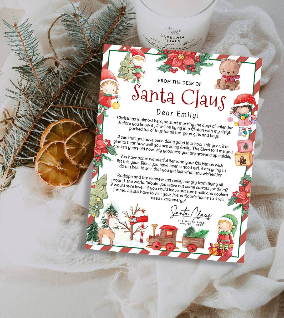 Editable Letter From Santa, Editable Santa Approved Letter, Mailed From ...