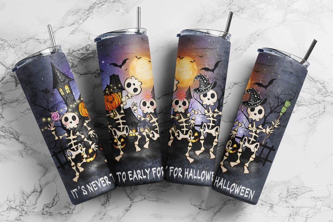 Halloween 20 Oz Skinny Tumbler Sublimation Design Gothic - Etsy