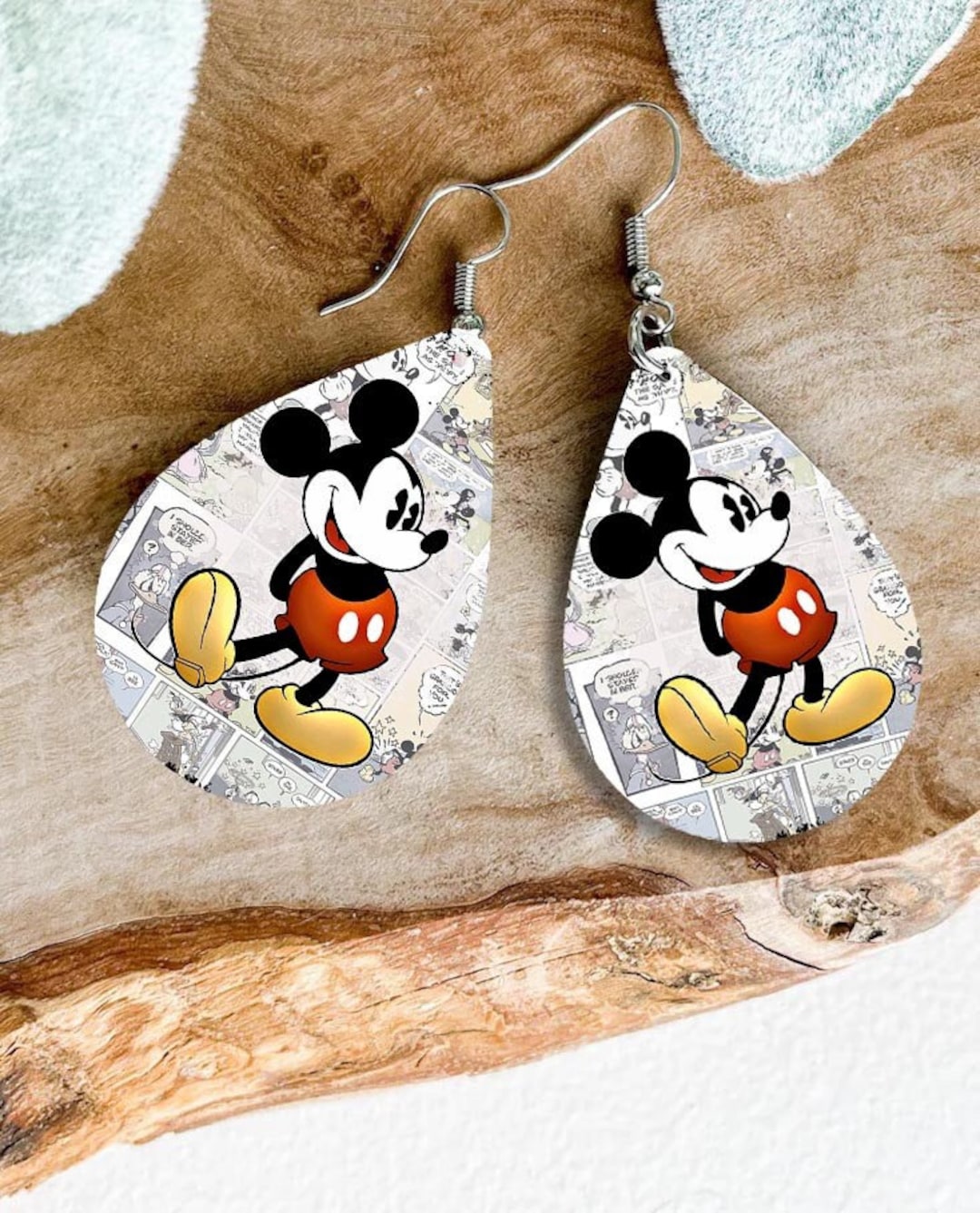 Teardrop Earring PNG, Mickey Mouse Earring Designs Sublimation,instant ...