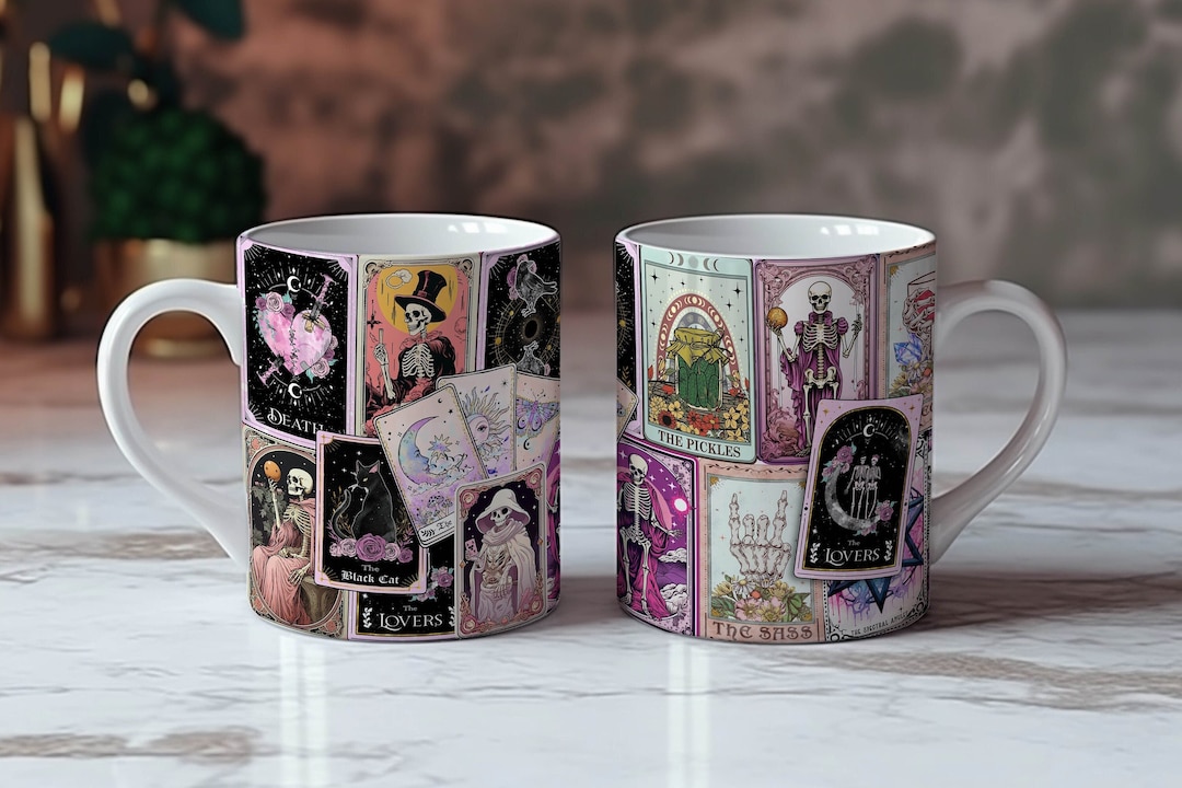 Tarot Cards 11oz Mug -15oz Mug Sublimation Design , Celestial Coffee ...