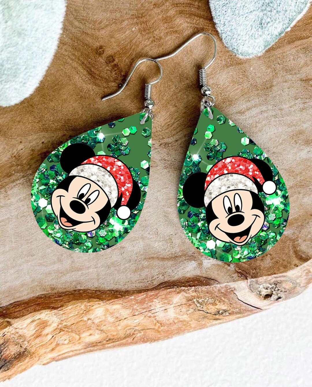 Christmas Cartoon Mouse Teardrop Earring, Sublimation Design Teardrop ...