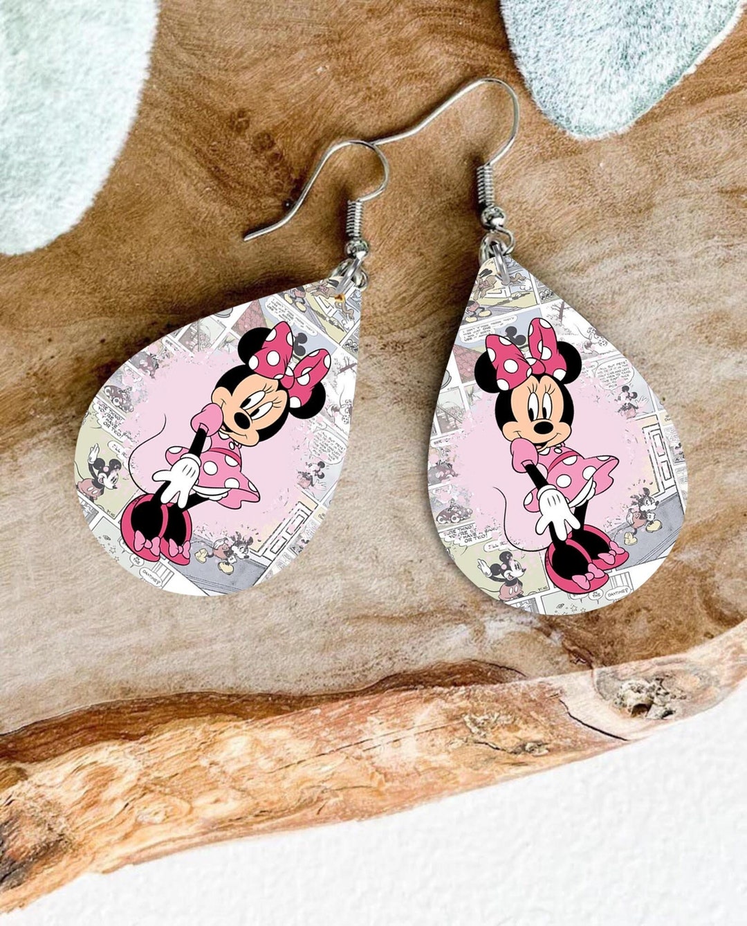 Teardrop Earring PNG, Minnie Mouse Earring Designs Sublimation, Instant ...